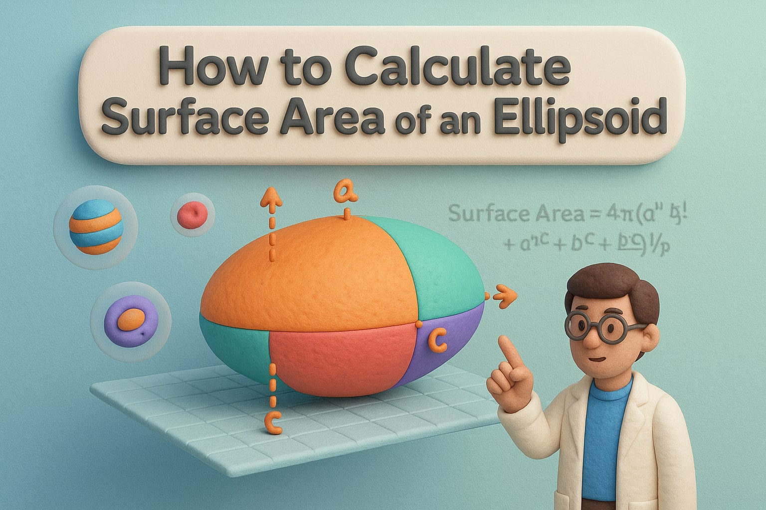 Ellipsoid Surface Area Calculator